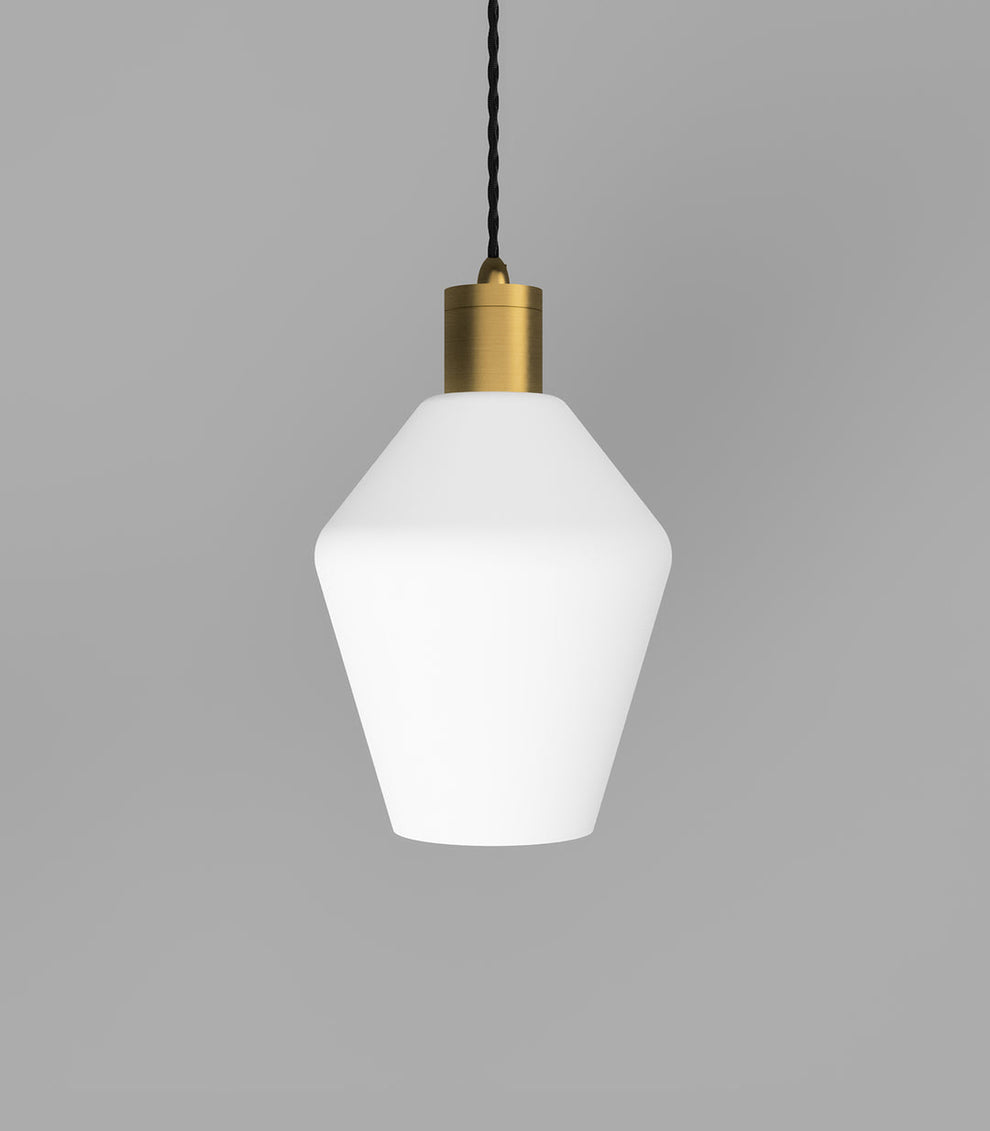 Parlour Geo White Opal Glass Pendant Light | Universal Lighting ...
